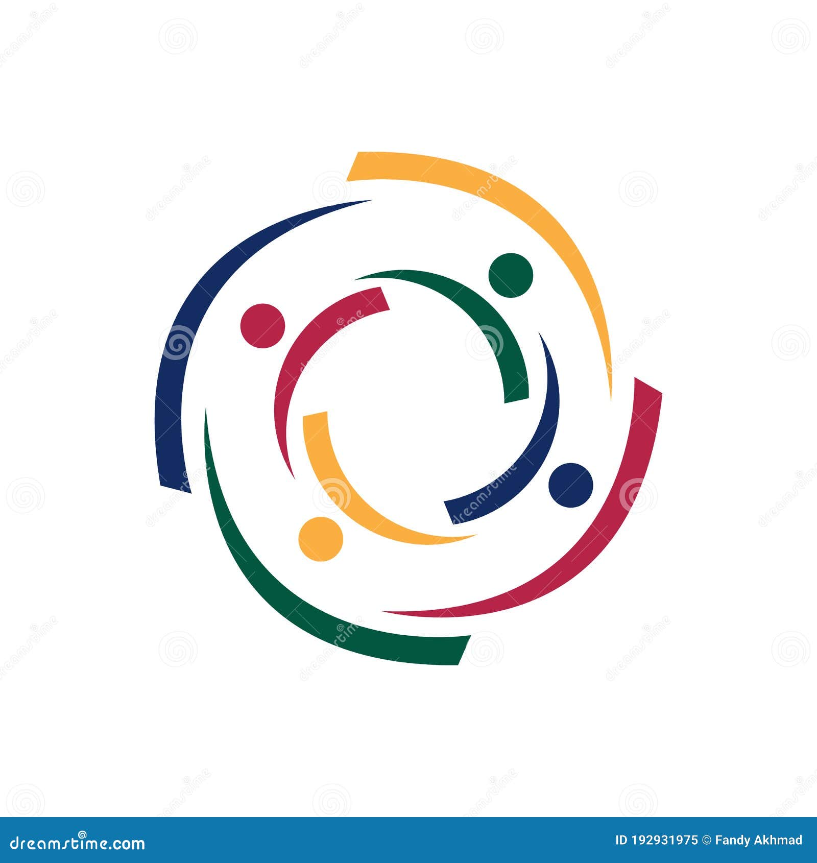 Unity Colorful People Community Logo Design Vector Illustrations Stock ...