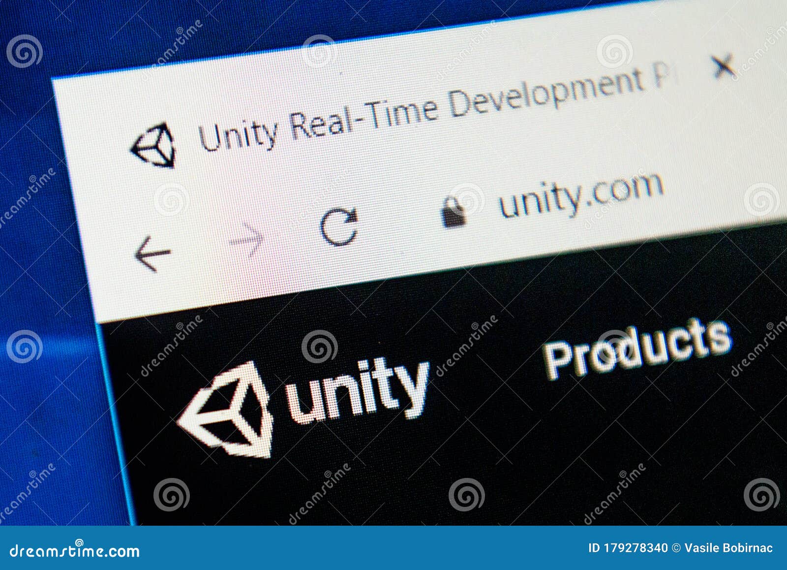 Unity.com Web Site. Selective Focus. Editorial Image - Image of logo ...