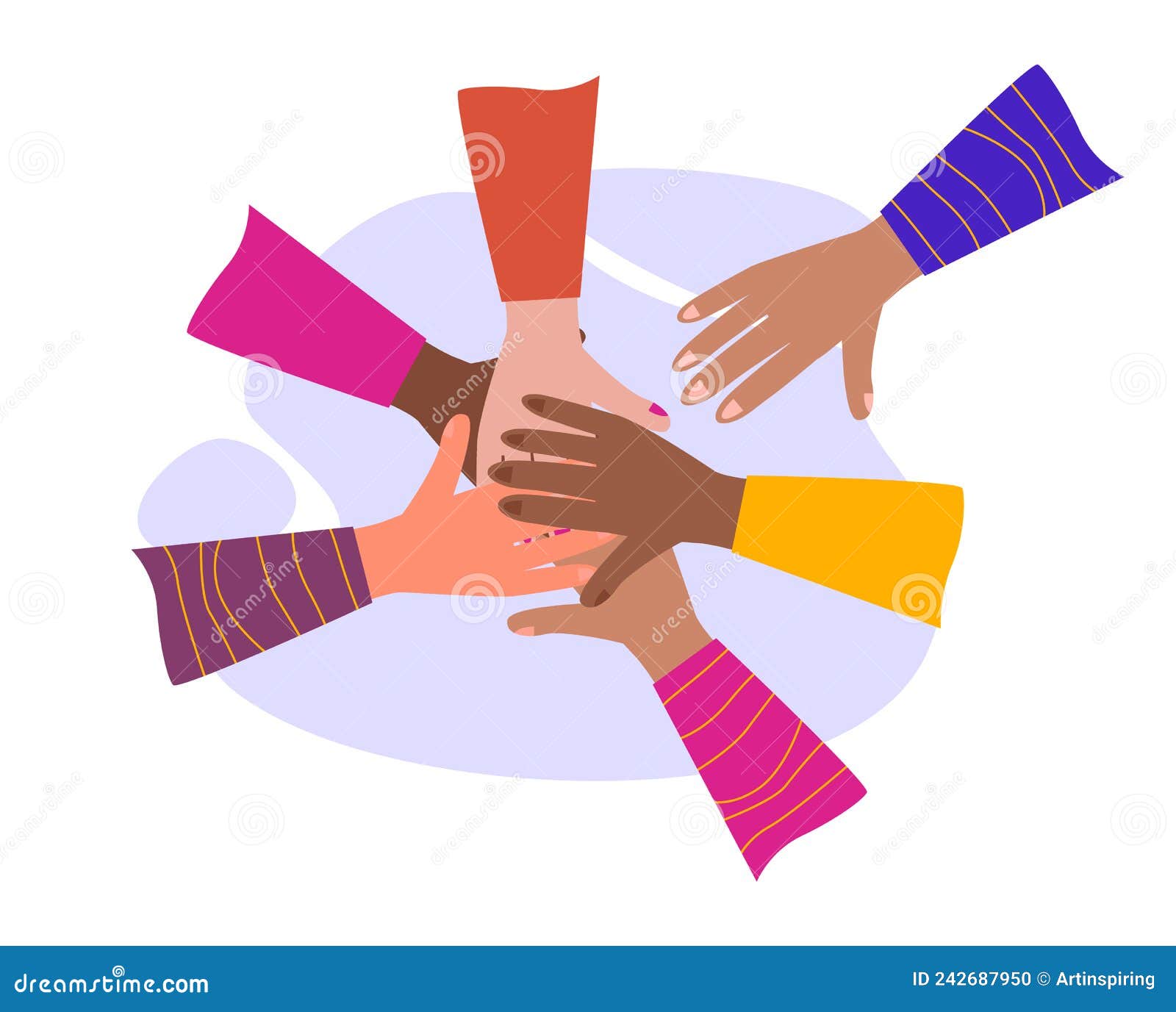 Unity Concept. Different People Unite Together. Join Hands and Pieces ...