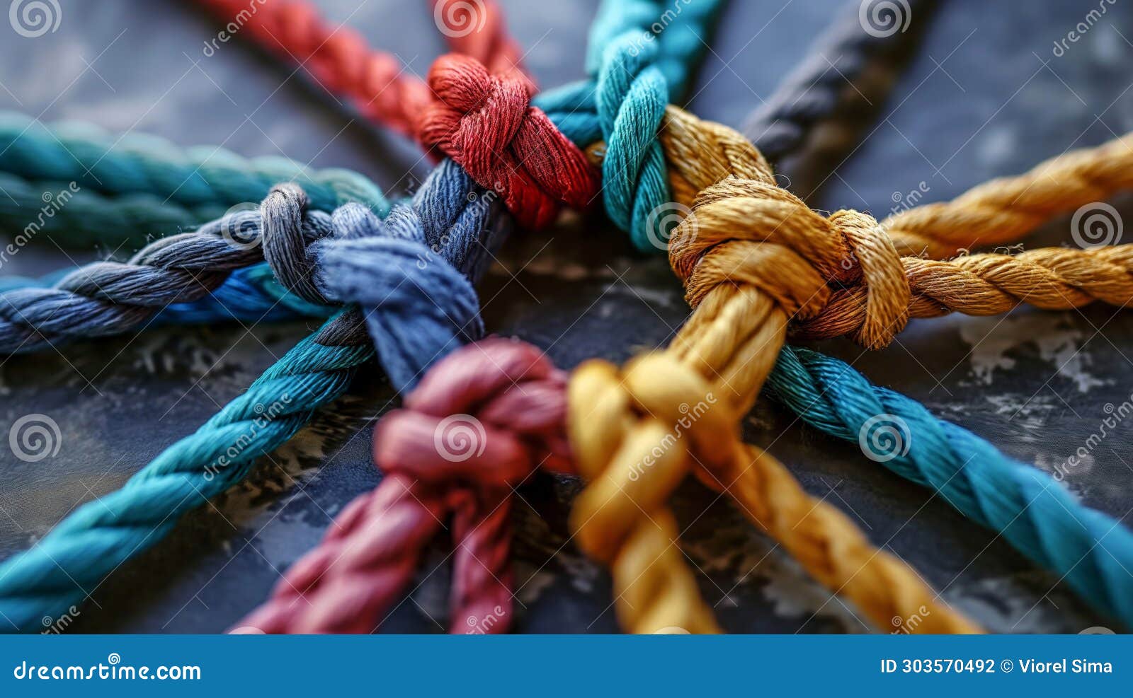 Unity and Connection Partnership As Ropes Shaped As a Circle in a Group ...