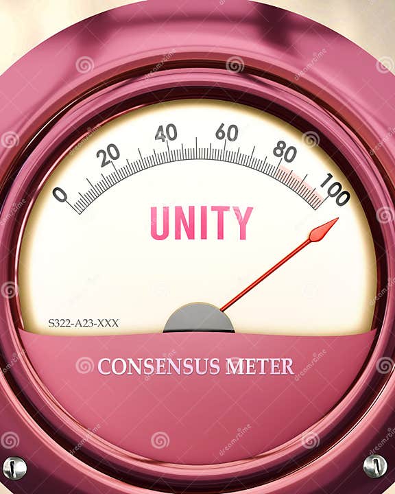 Unity and Consensus Meter that is Hitting a Full Scale, Showing a Very ...