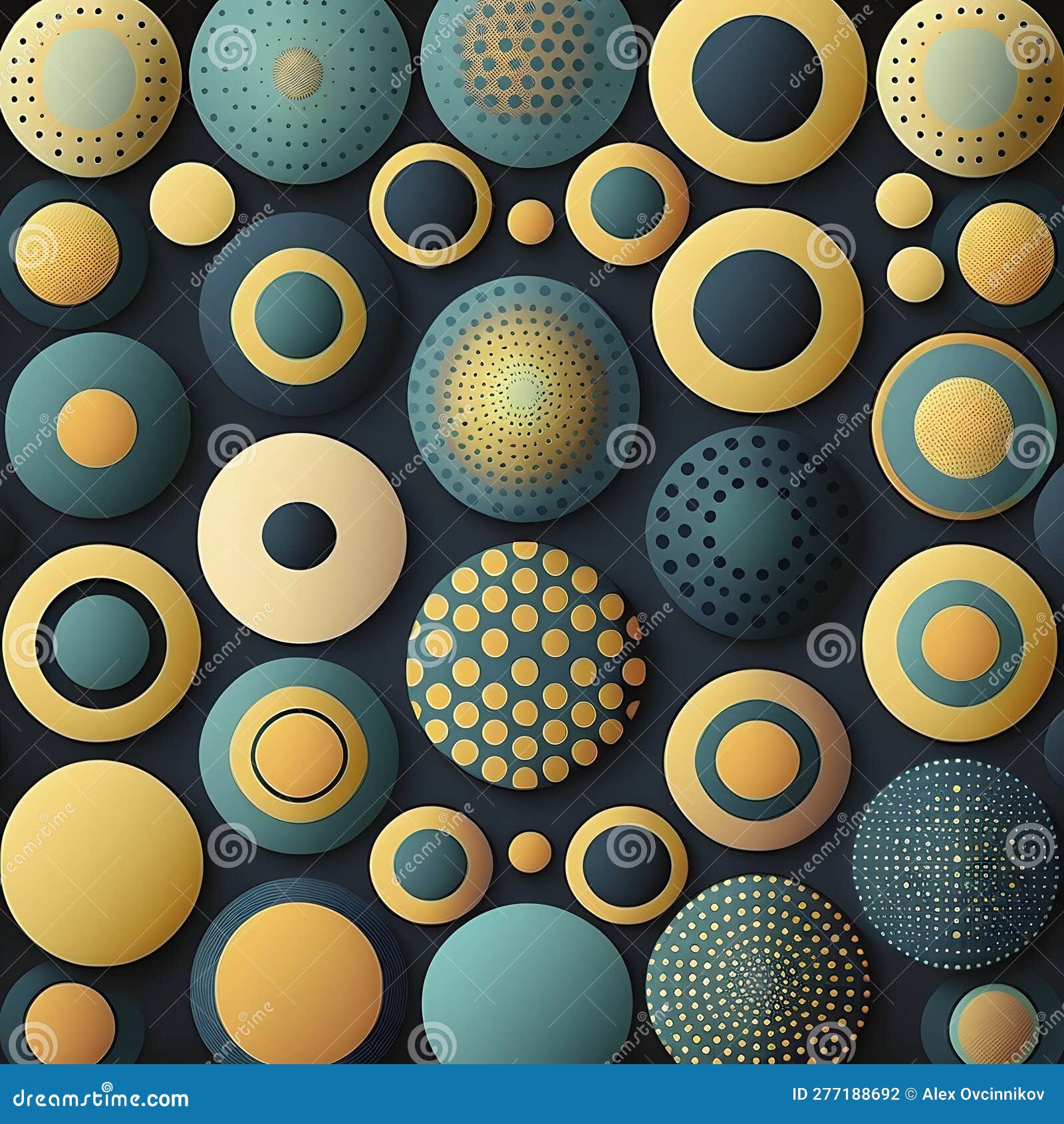 Unity and Continuity Circle Seamless Patterns for Your Designs. Stock ...