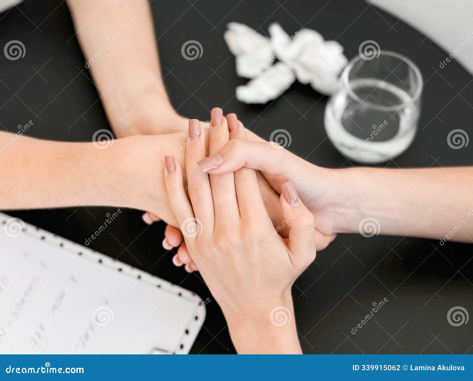 Unity in Diversity. Close Up of Diverse Hands Embracing in Supportive ...