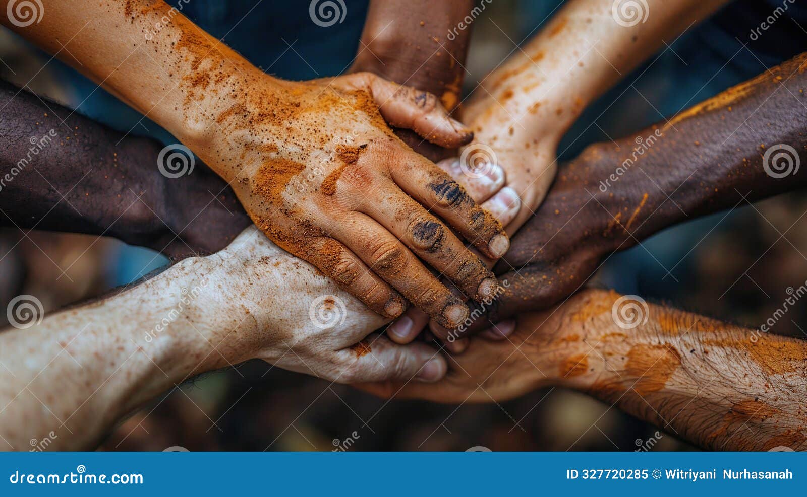 Unity in Diversity: Hands of Different Races Joined Together Stock ...