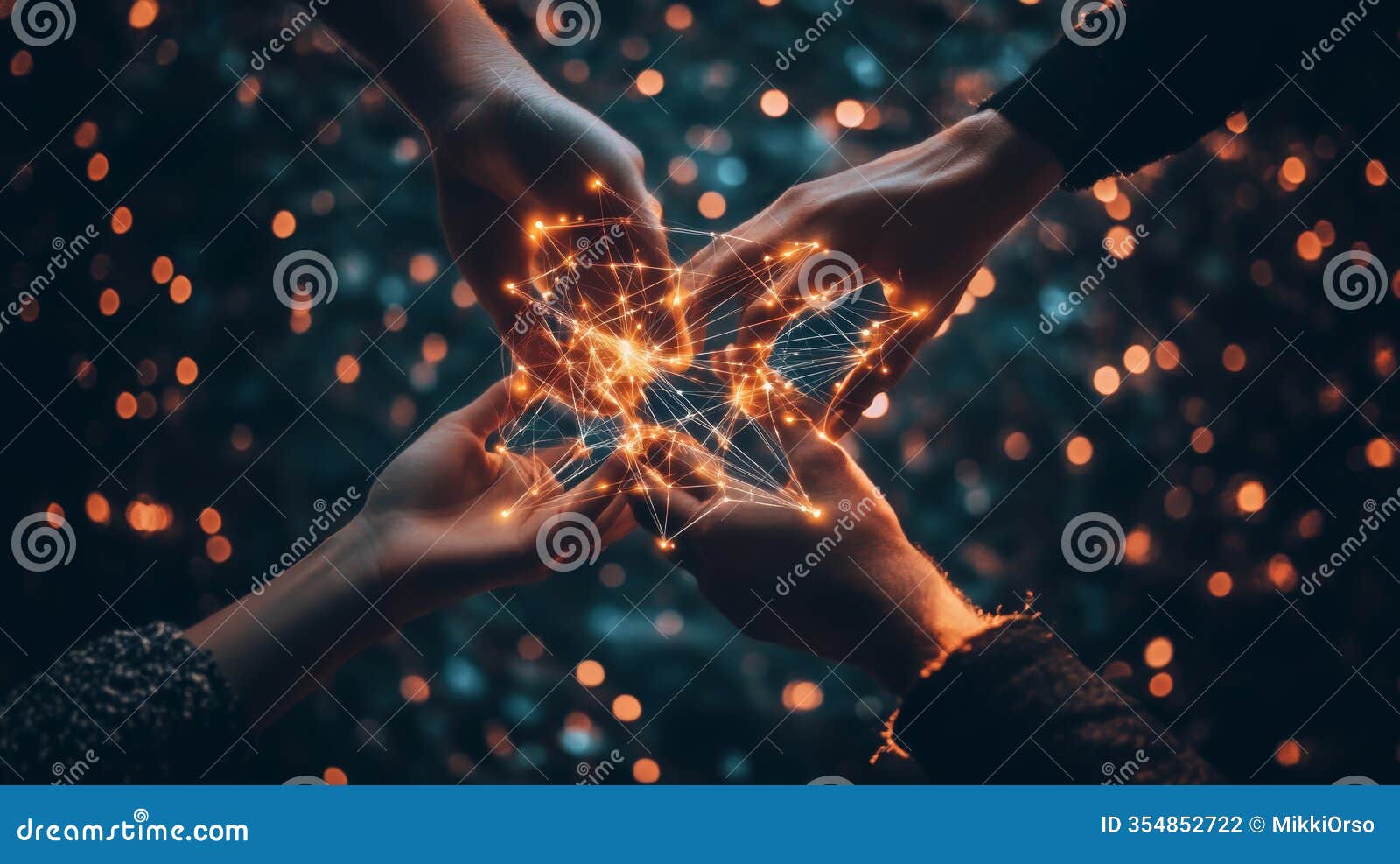 Unity in Diversity Hands Intertwined in an X Shape Symbolizing Digital ...