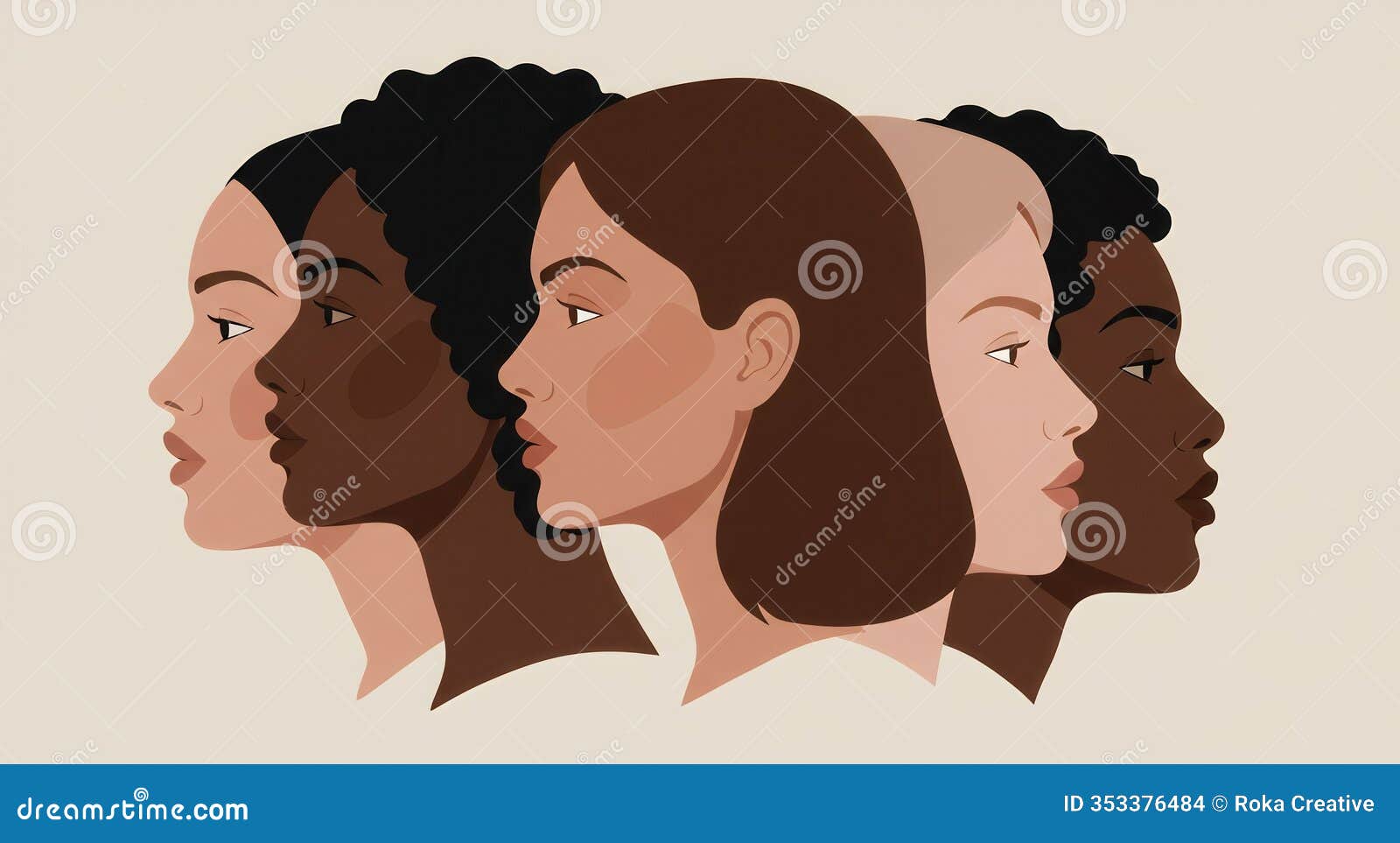 "Unity in Diversity: a Minimalist Celebration of Faces" Stock ...