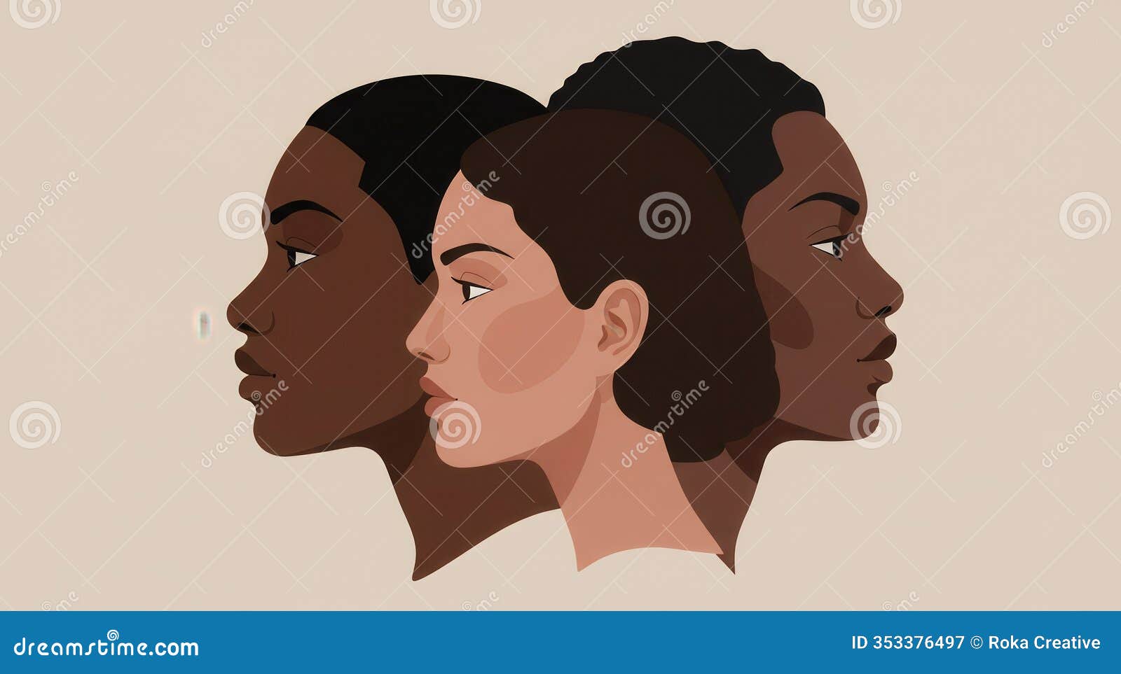 "Unity in Diversity: a Minimalist Celebration of Faces" Stock ...