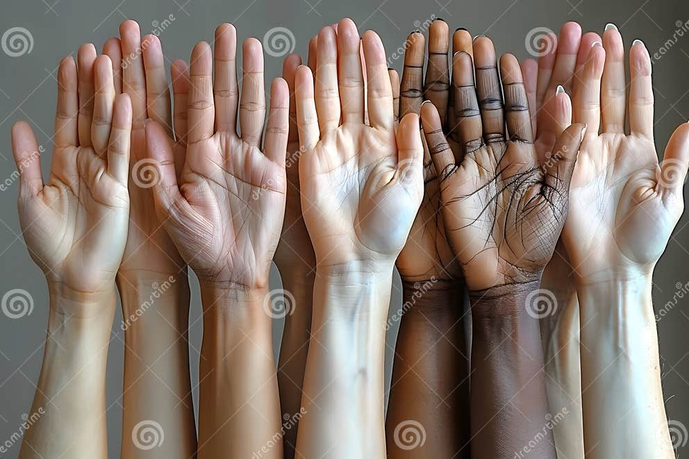 Unity in Diversity: Multicultural Hands Raised Together for Equality ...