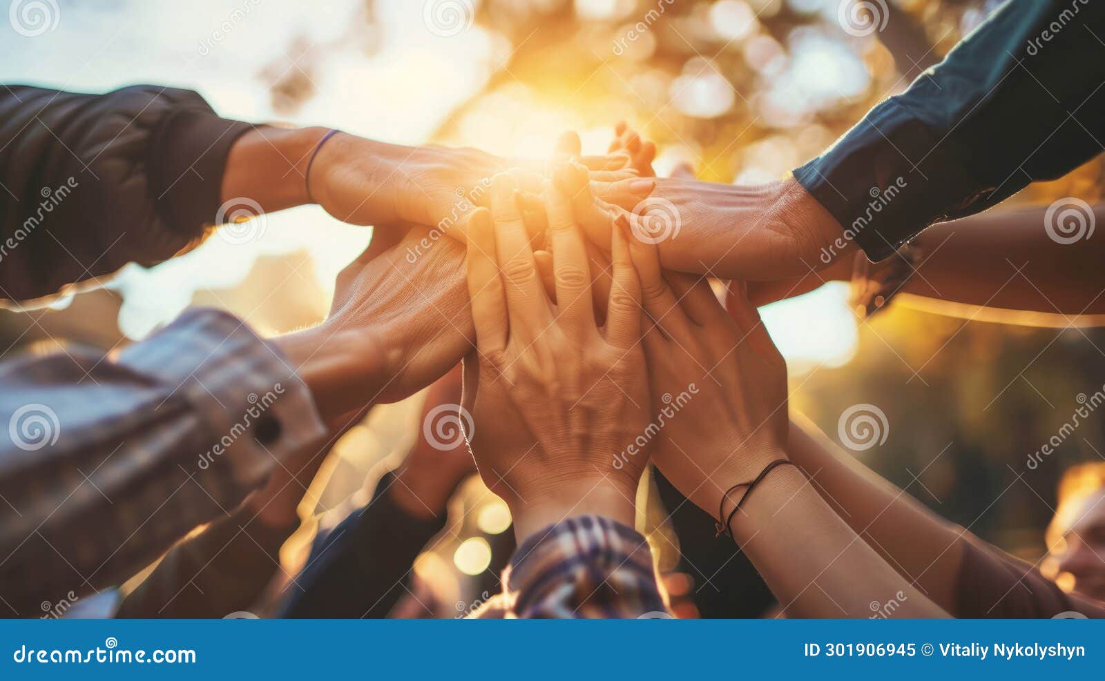 A Unity of Hands stock image. Image of people, collective - 301906945