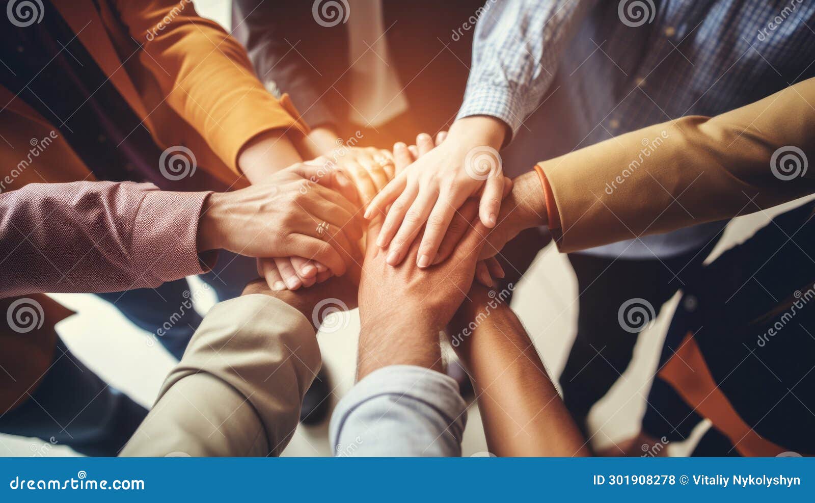 A Unity of Hands stock illustration. Illustration of generated - 301908278