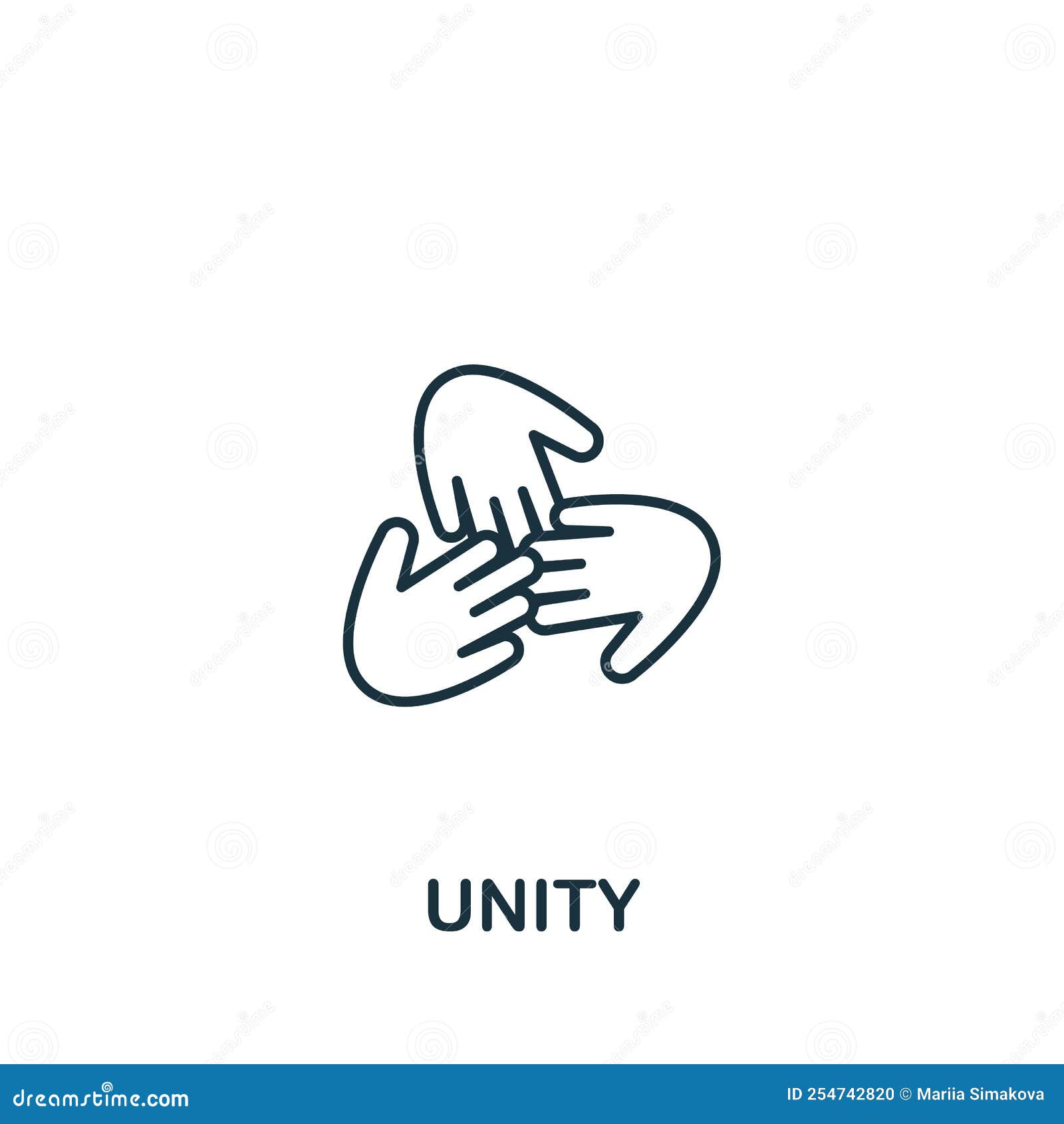 Unity Icon. Line Simple Icon for Templates, Web Design and Infographics ...