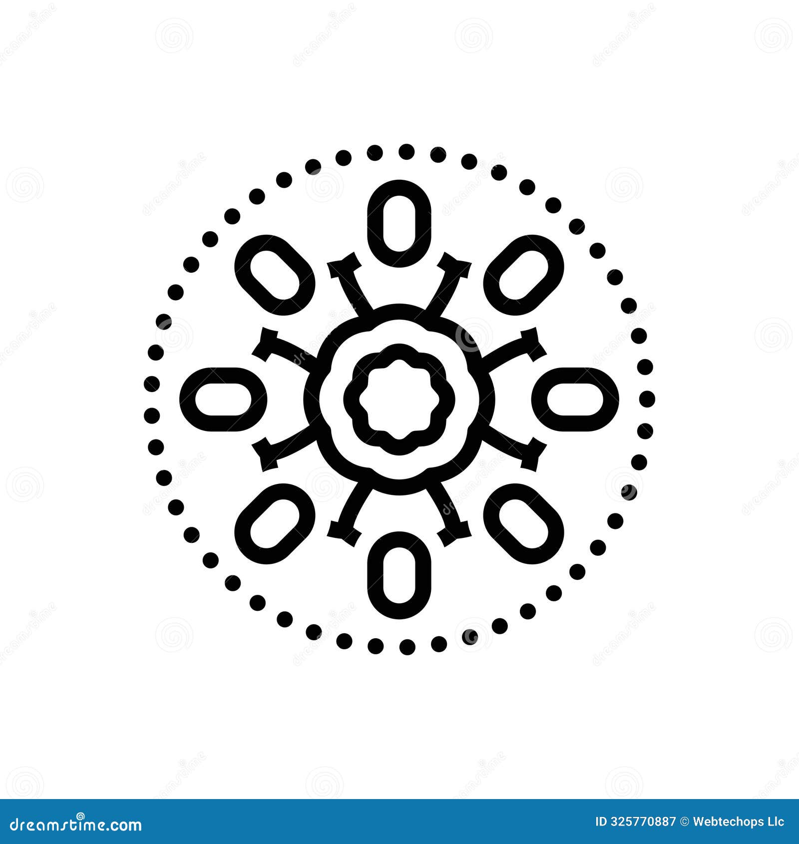 Black Line Icon for Unity, Oneness and Teamwork Stock Vector ...