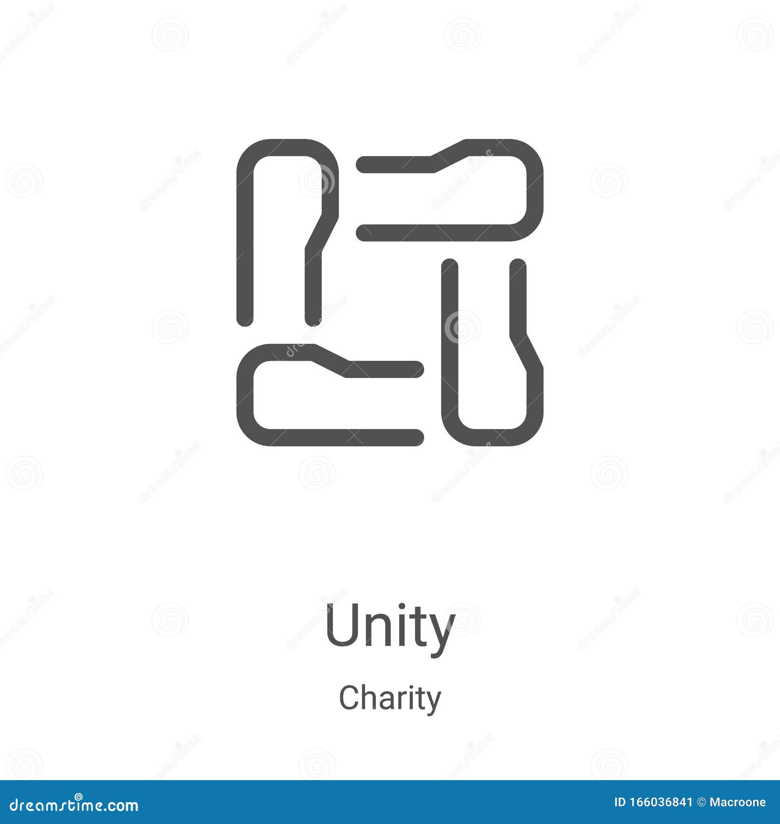 Unity Icon Vector from Charity Collection. Thin Line Unity Outline Icon ...