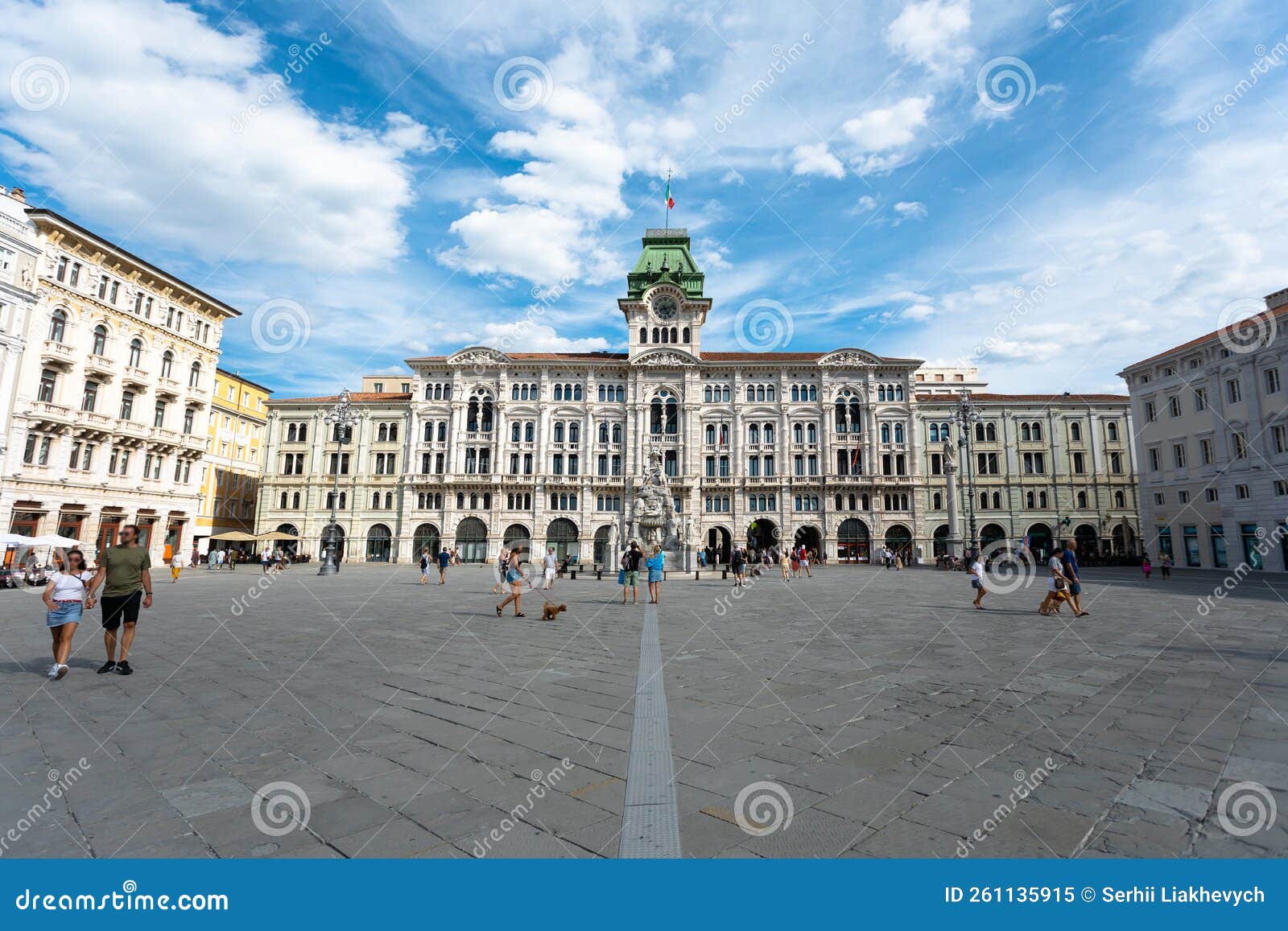 Unity of Italy Square in Trieste, Italy Editorial Image - Image of ...