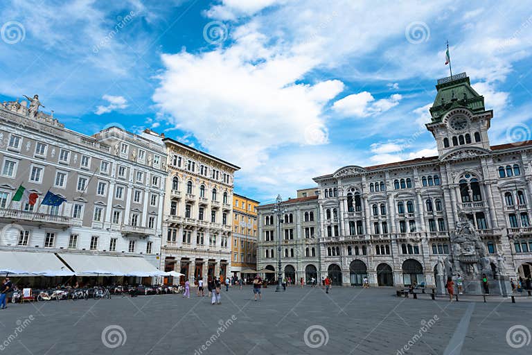 Unity of Italy Square in Trieste, Italy Editorial Image - Image of ...