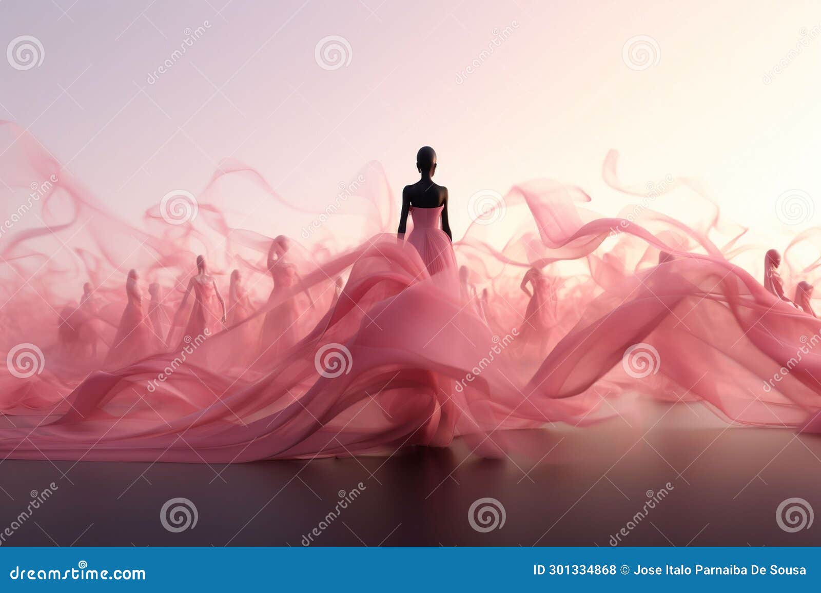 Unity in Motion Diverse Silhouettes Moving Stock Illustration ...