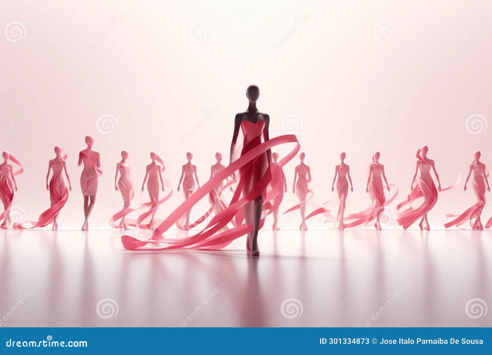 Unity in Motion Diverse Silhouettes Moving Stock Illustration ...