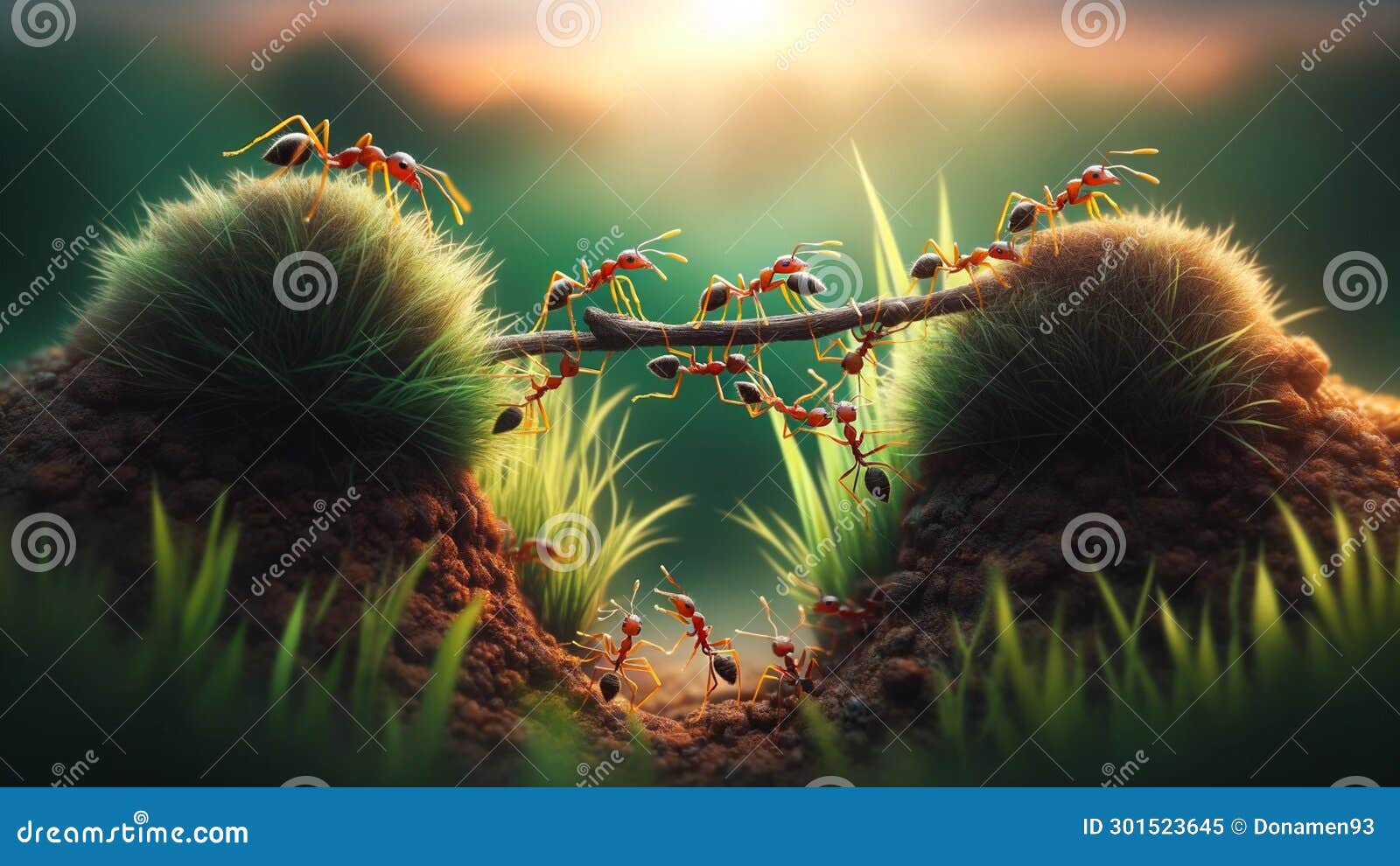 Unity in Nature and Ant Architects: Ants Uniting Over Mossy Divide ...
