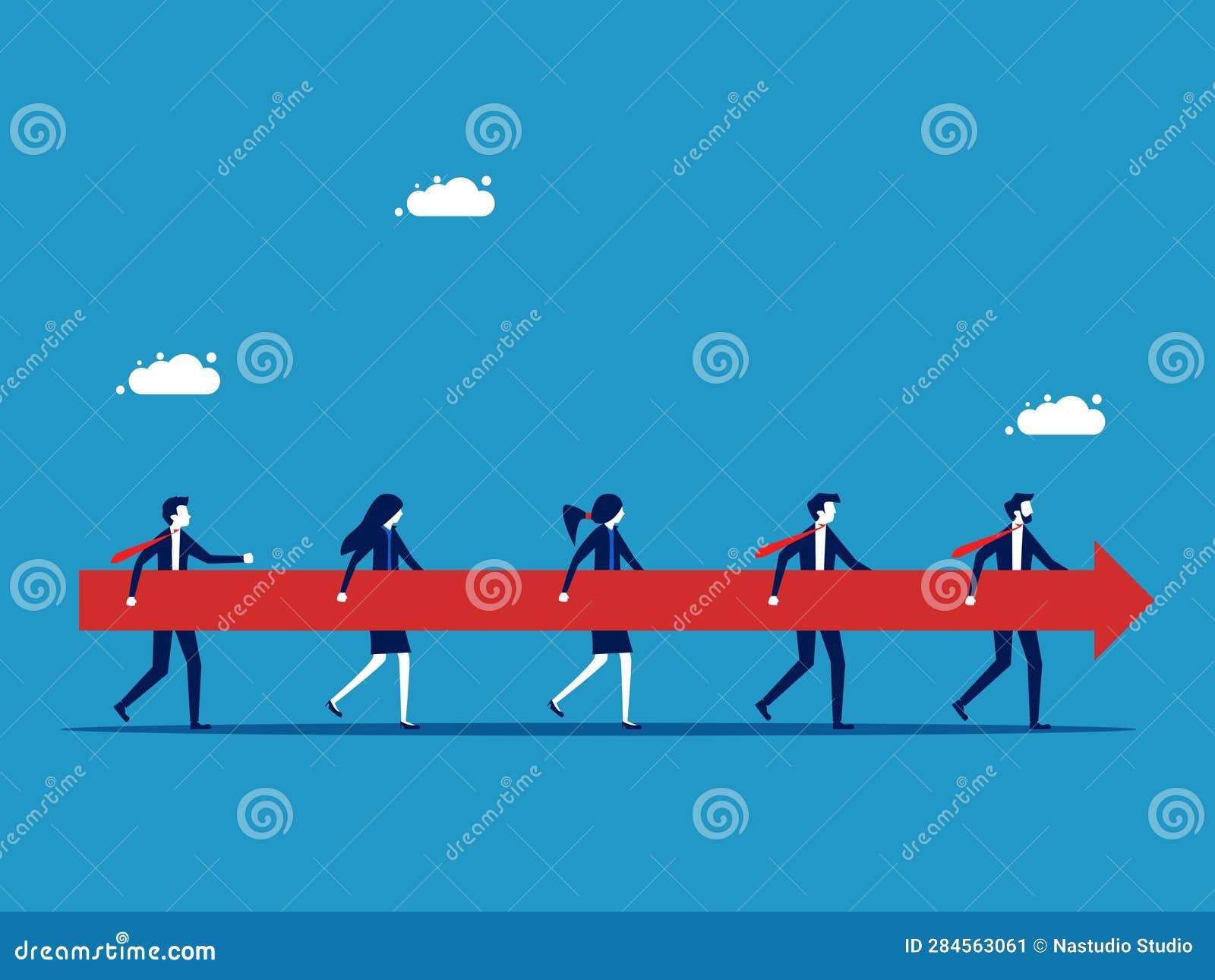 The Unity of the Organization for Progress. Businessman Holding an ...
