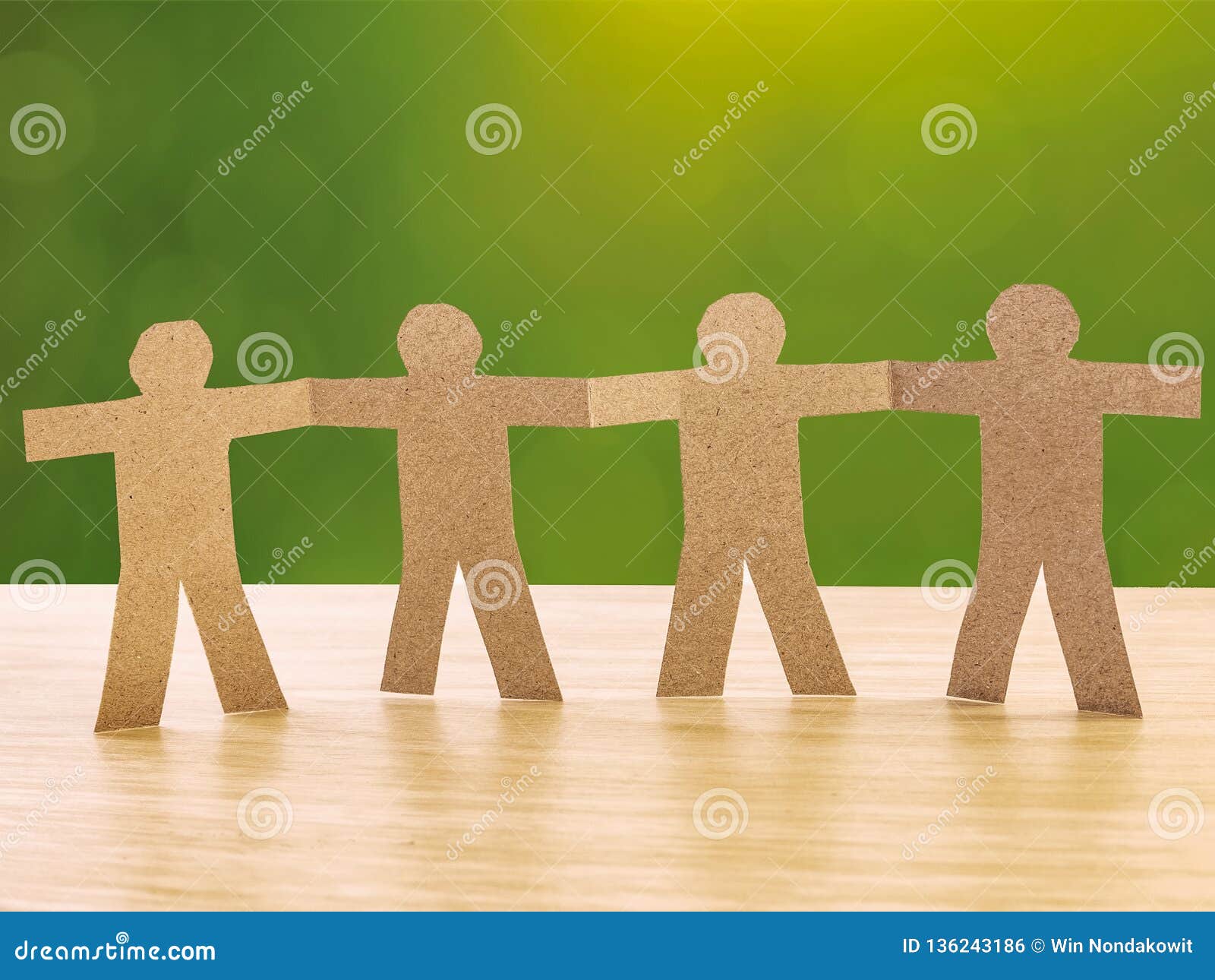 Unity of Paper Human Symbol Stock Photo - Image of partnership, social ...