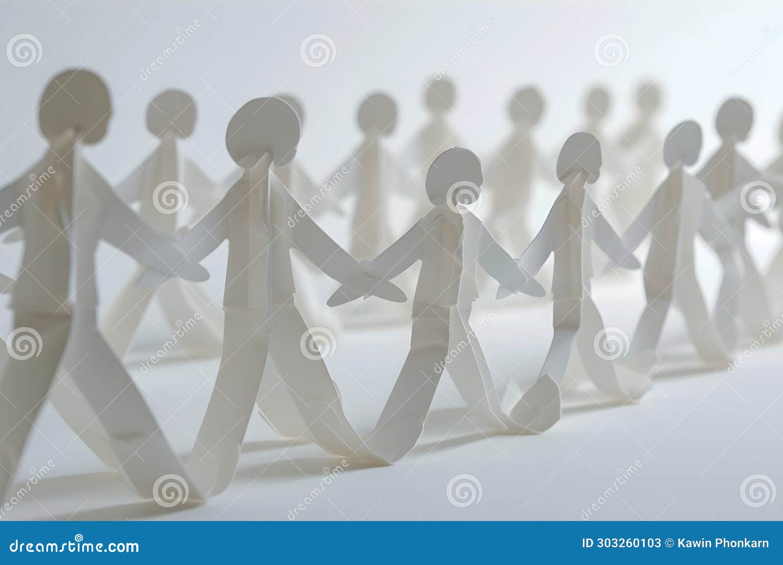 Unity of Paper Human Team Work Stock Illustration - Illustration of ...