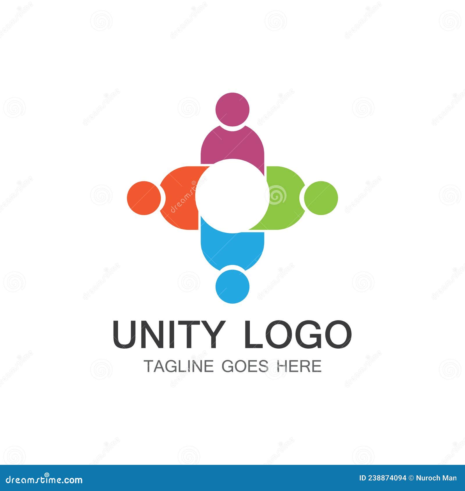 Unity People Care Logo Icon Vector Template. Stock Vector ...