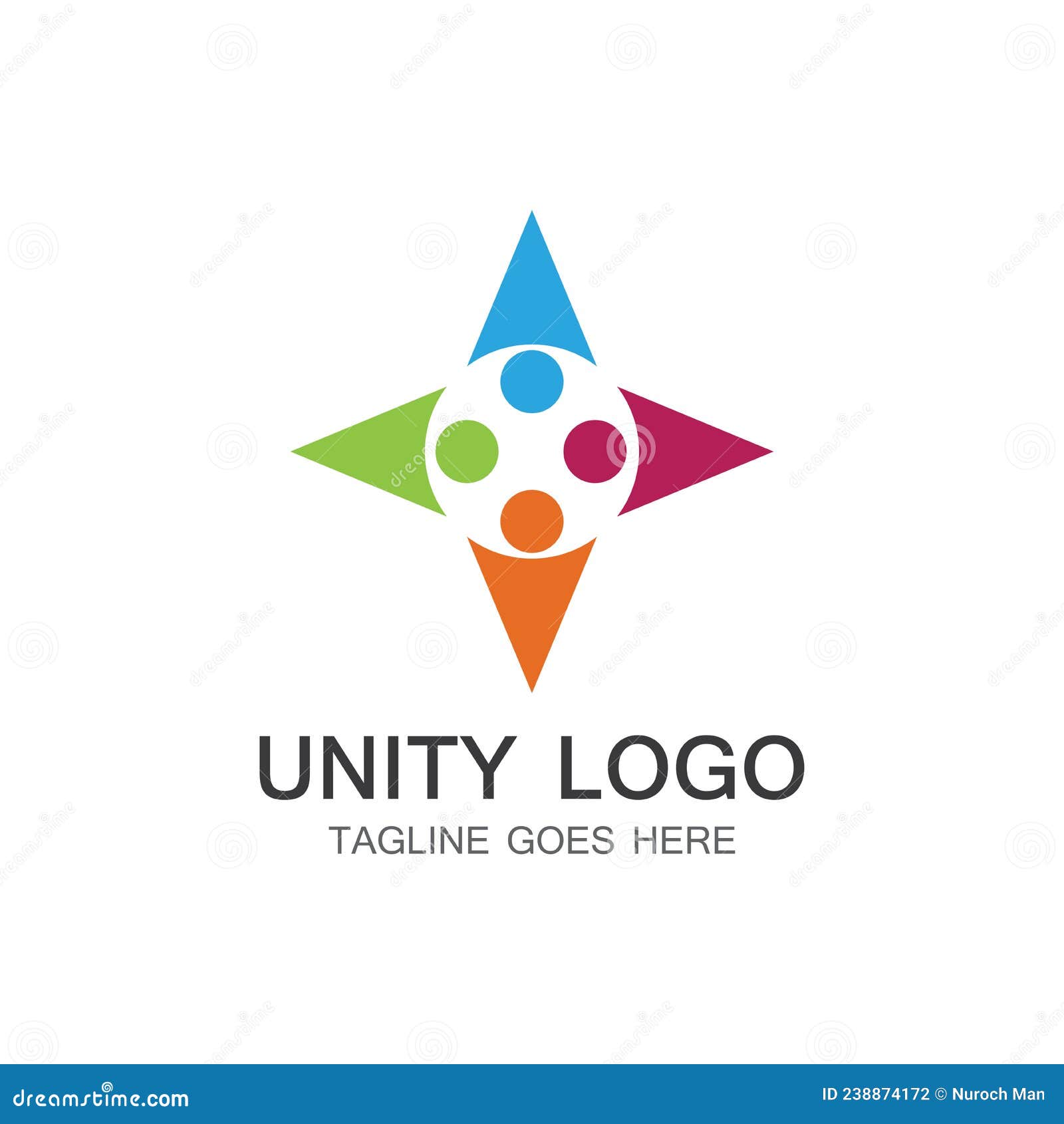 Unity People Care Logo Icon Vector Template. Stock Vector ...