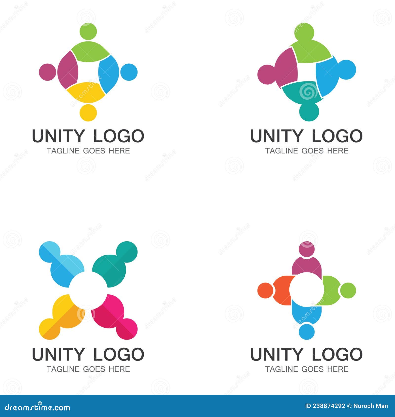 Unity People Care Logo Icon Vector Template. Stock Vector ...