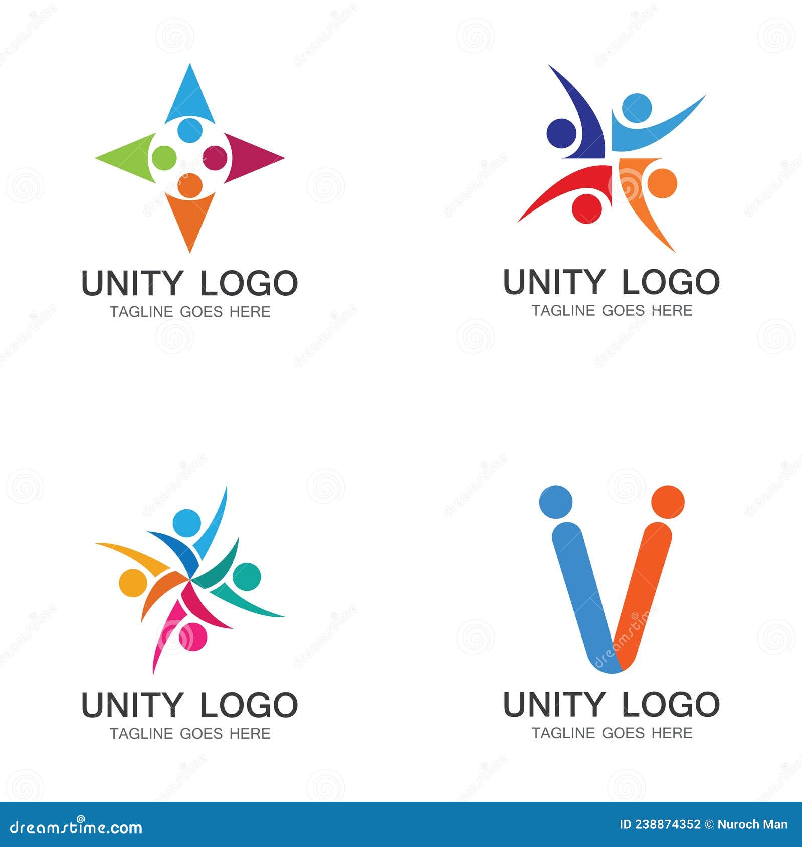 Unity People Care Logo Icon Vector Template. Stock Vector ...