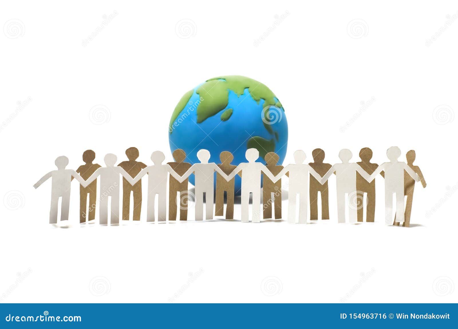 Unity of People and the Earth Symbol on White Stock Photo - Image of ...