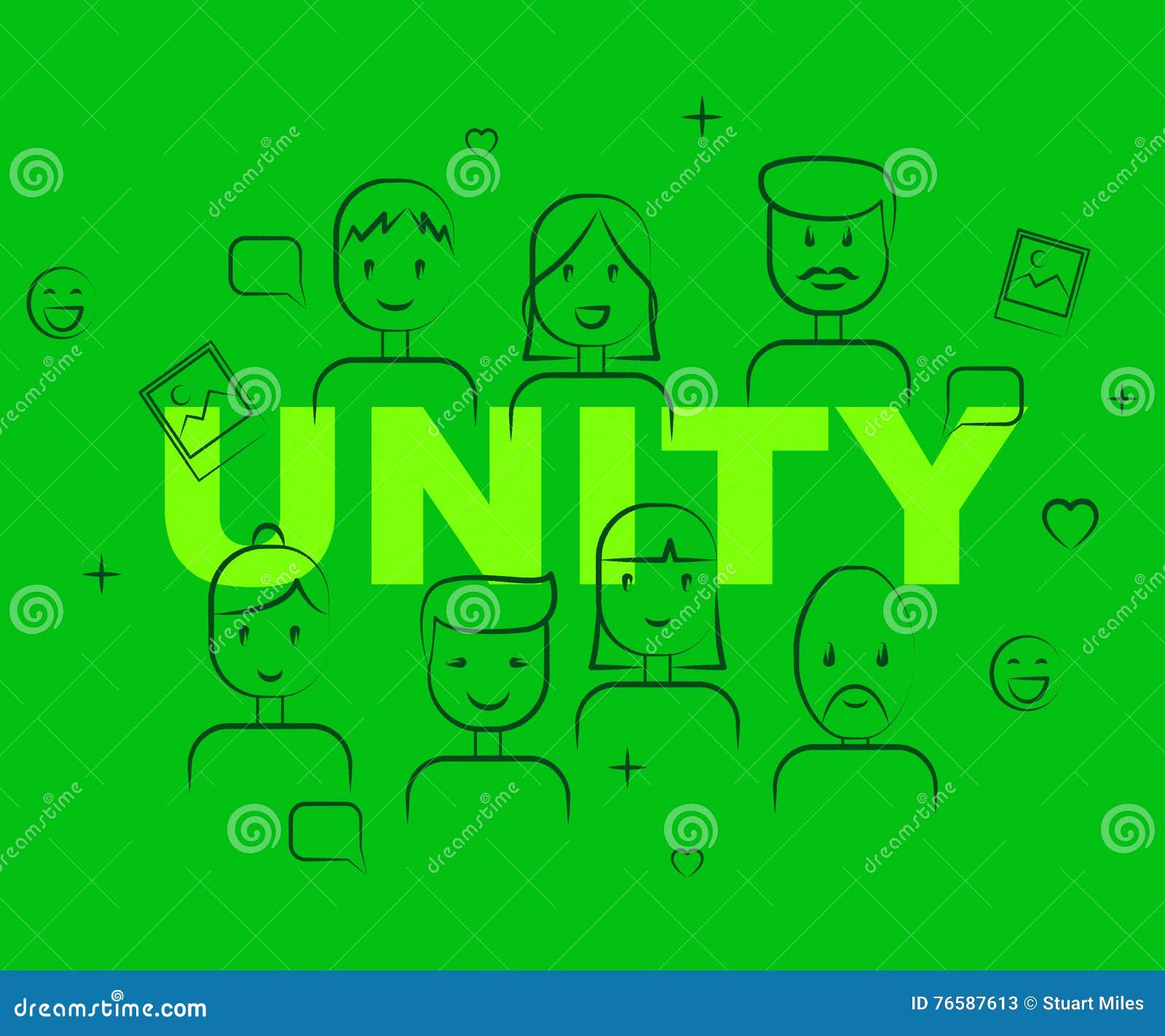 Unity People Represents Team Work and Cooperation Stock Illustration ...