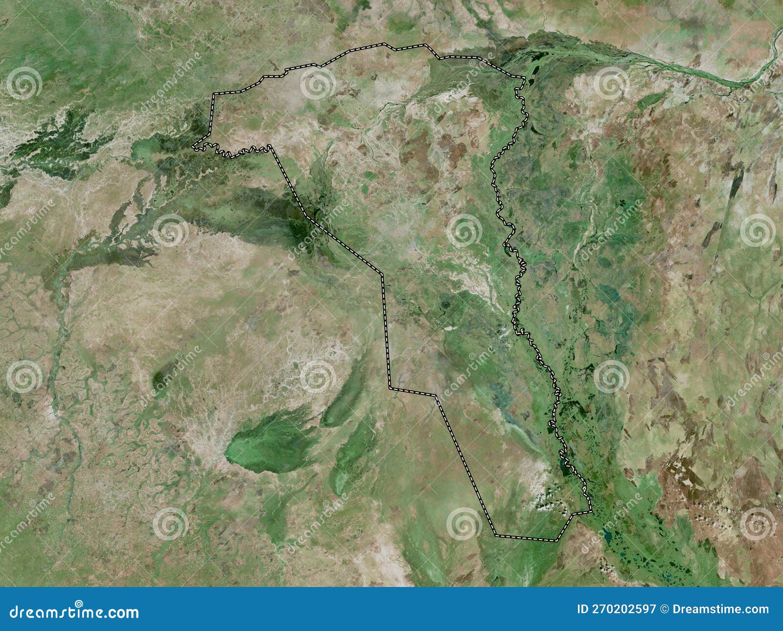 Unity, South Sudan. High-res Satellite. No Legend Stock Illustration - Illustration of africa ...