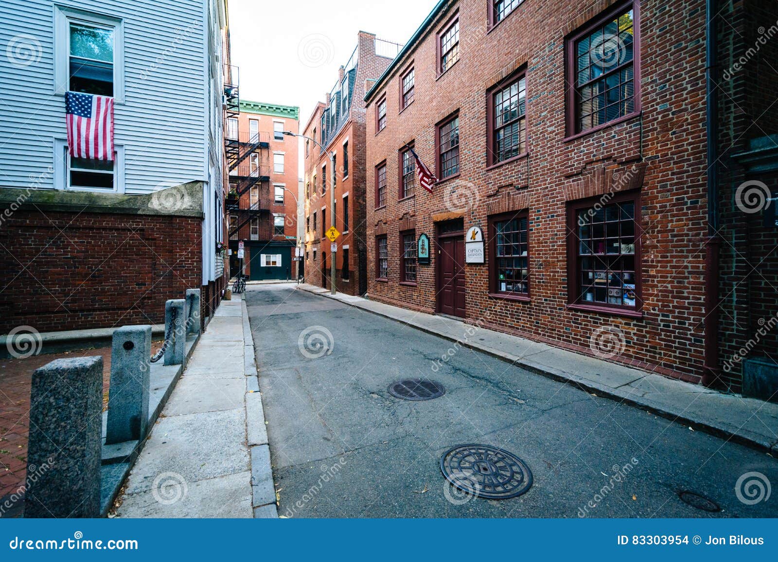 Unity Street, in the North End of Boston, Massachusetts. Editorial ...