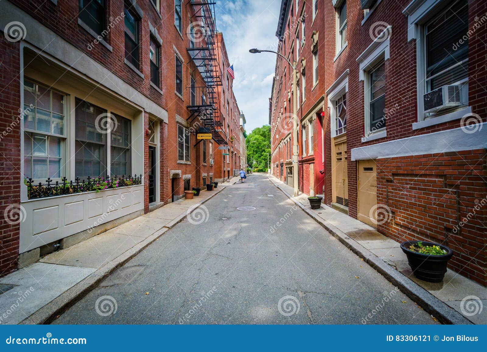 Unity Street, in the North End of Boston, Massachusetts. Stock Image ...