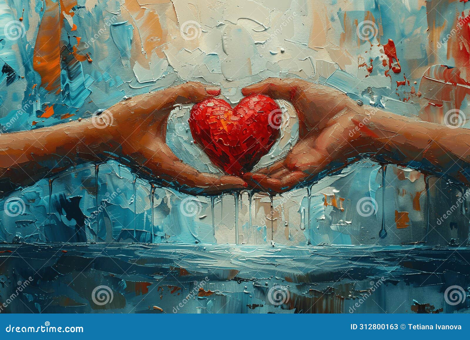 Unity Symbol: Hands Come Together for Heart Stock Illustration ...