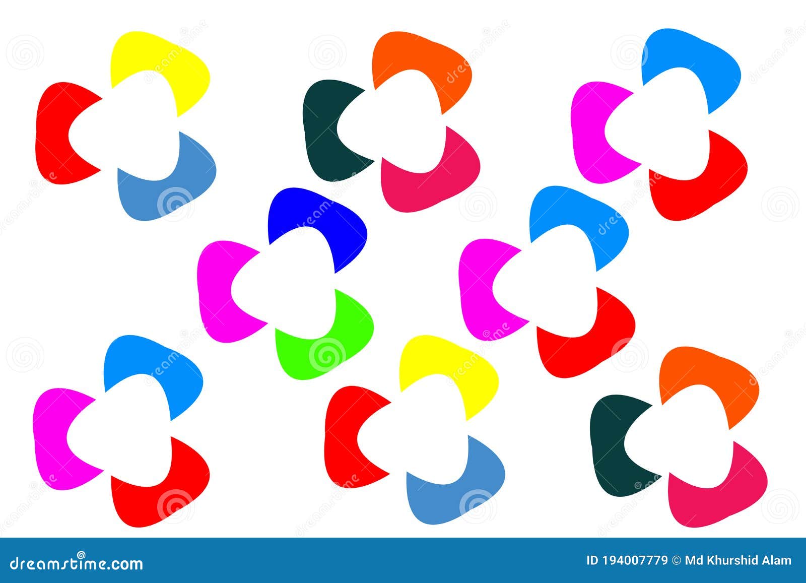 Unity Symbols of Seamless Pattern. Many Colors Mean of Different Ethics ...