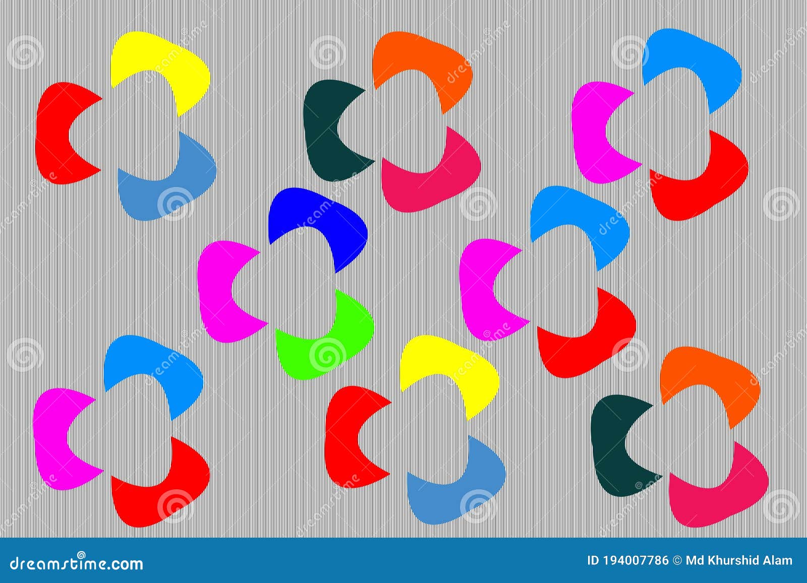 Unity Symbols of Seamless Pattern. Many Colors Mean of Different Ethics ...