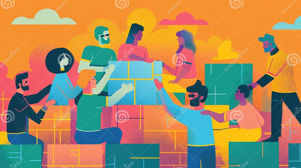 Unity and Teamwork Create a Community, Uniting Diverse Workers in a ...