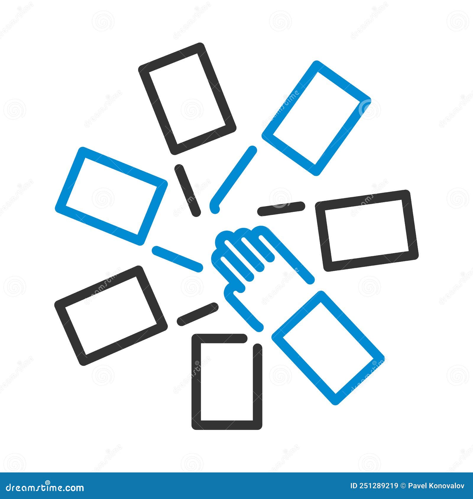 Unity and Teamwork Icon stock vector. Illustration of management ...