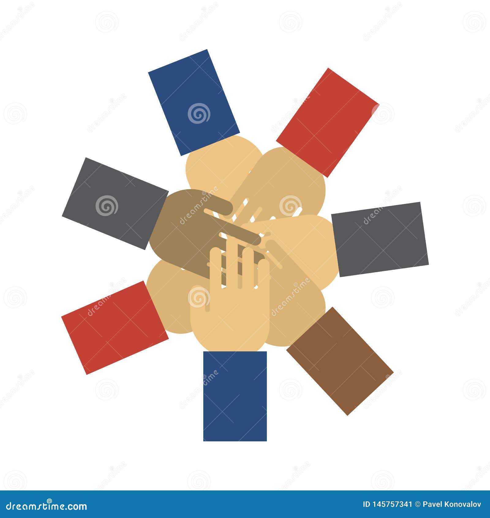 Unity and Teamwork Icon stock vector. Illustration of collaboration ...