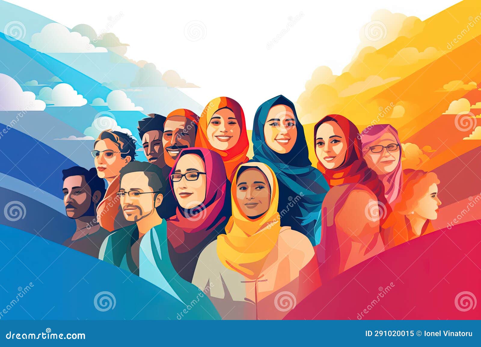 Illustration of Unity and Teamwork Transcend Differences. Unity ...