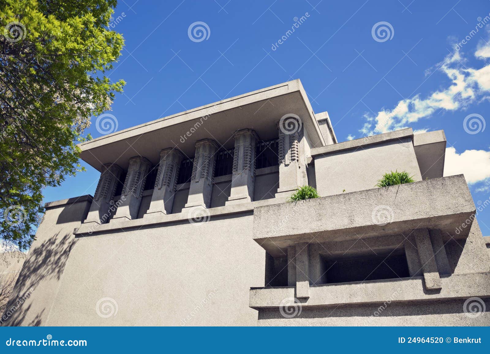 Unity Temple in Oak Park editorial image. Image of tree - 24964520
