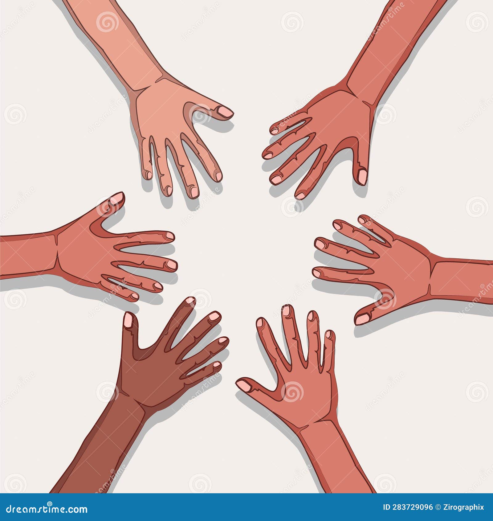 Unity Together Vector Art Illustration Stock Vector - Illustration of ...