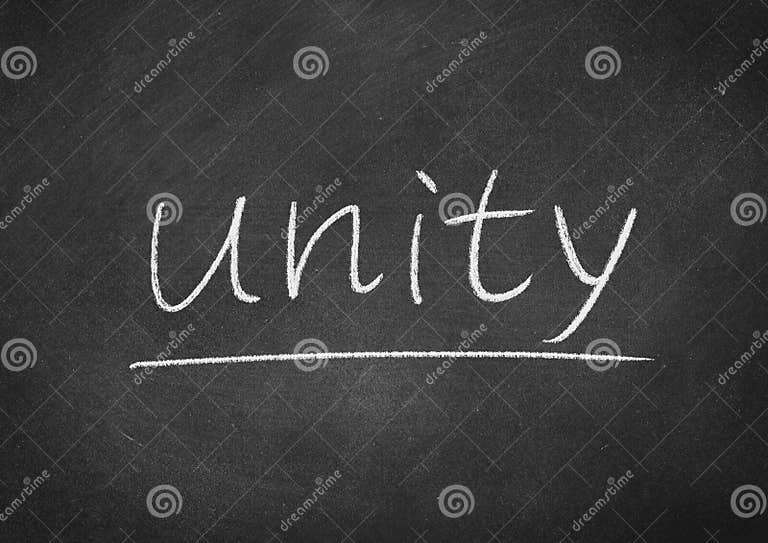Unity stock photo. Image of abstract, word, unity, blackboard - 118852190