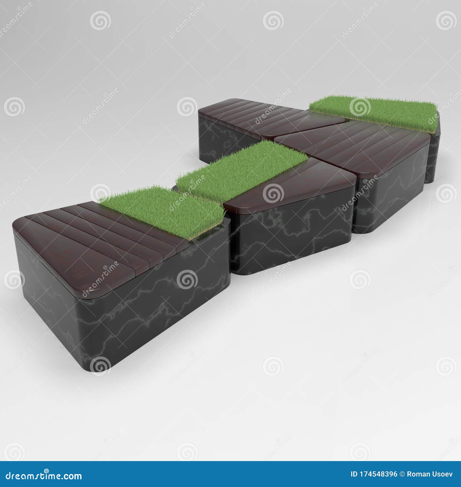 Trapezoid Shaped Packaging Box Gift Box Die Cut Template Cartoon Vector ...