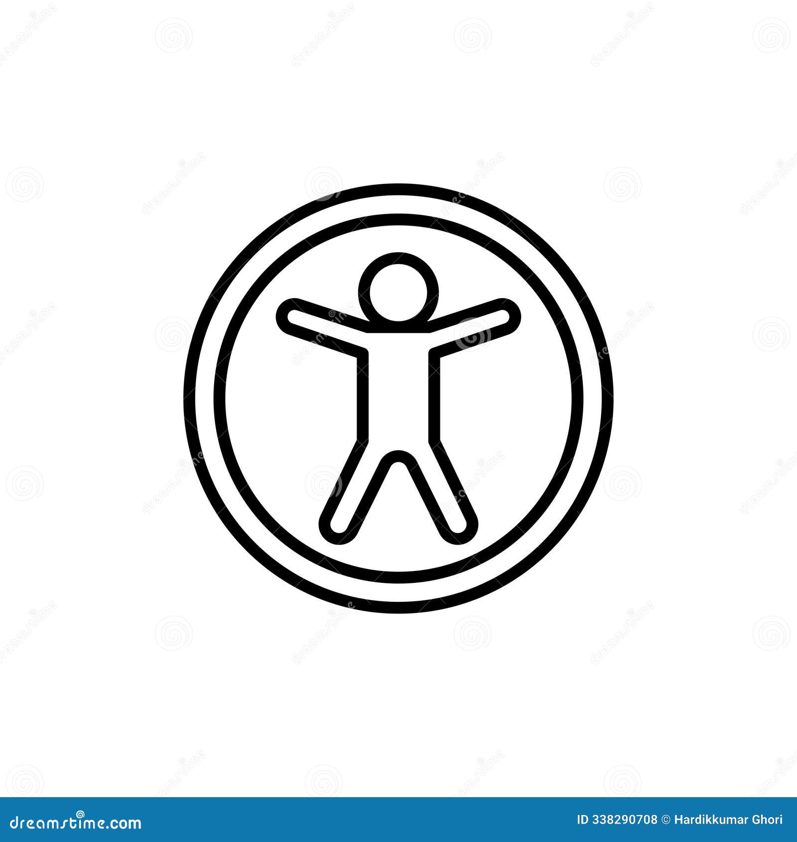 Universal Access Icon Isolated on White Background Stock Vector ...