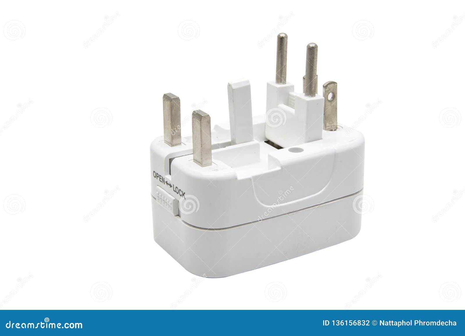 Universal Adaptor Isolated On White Background. Europe And Asia Adapter ...