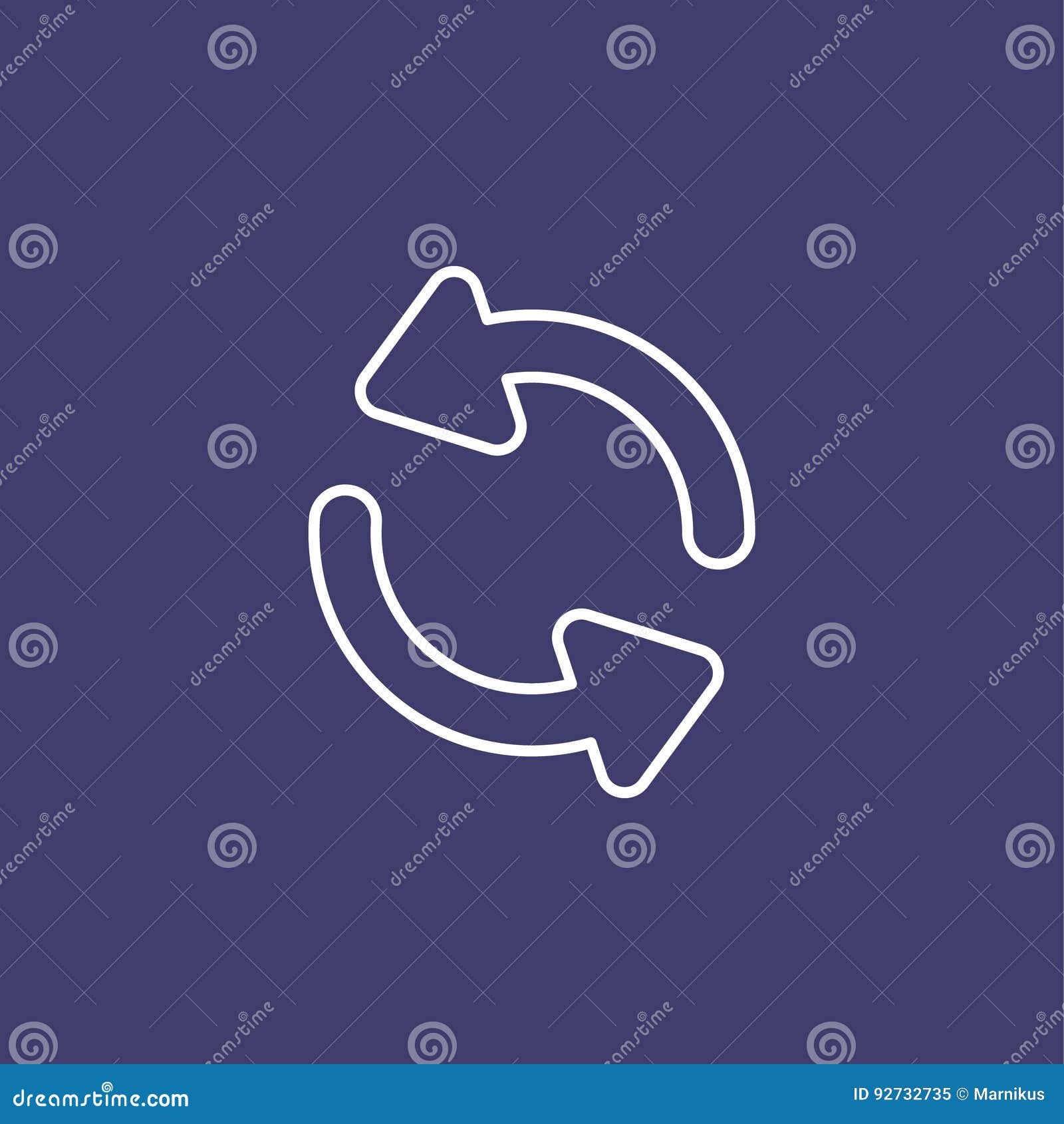 Universal arrow icon stock vector. Illustration of direction - 92732735