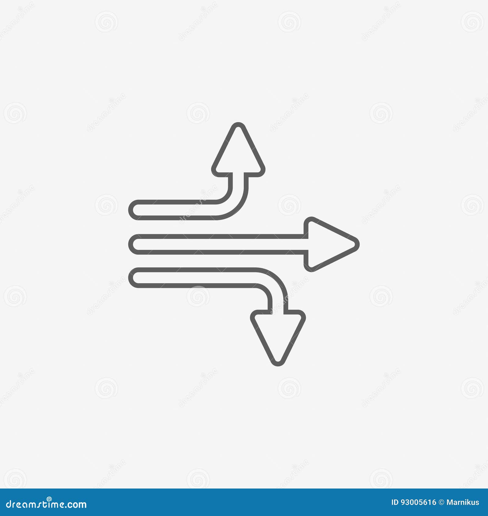 Universal arrow icon stock vector. Illustration of point - 93005616