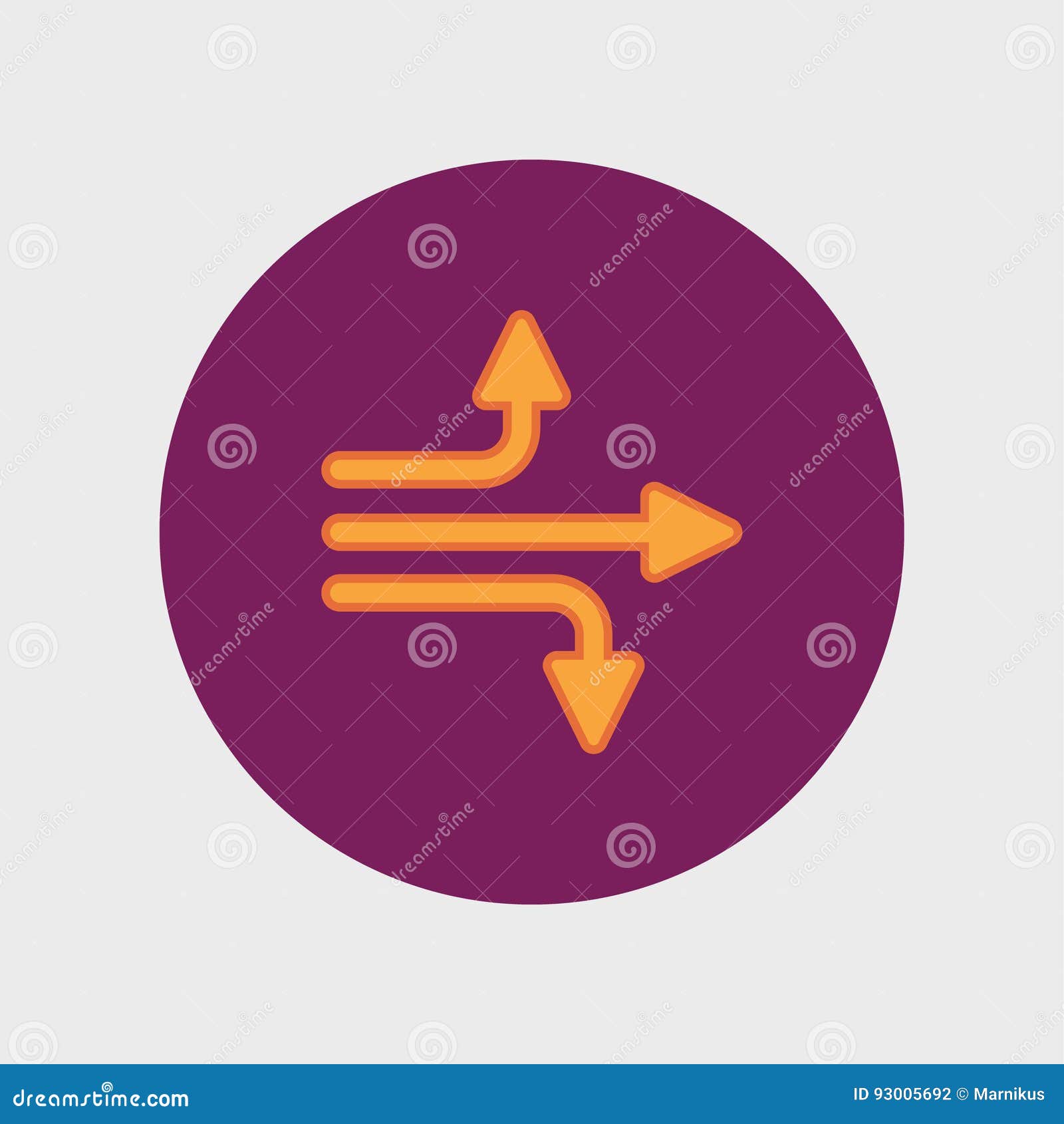 Universal arrow icon stock vector. Illustration of flat - 93005692